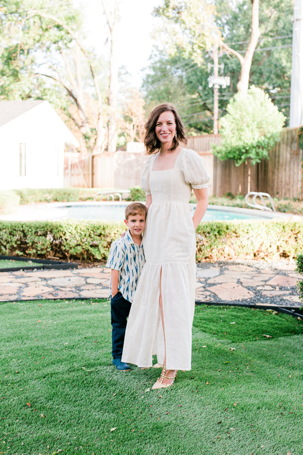 Nina Dress in Ivory - Luna Antigua